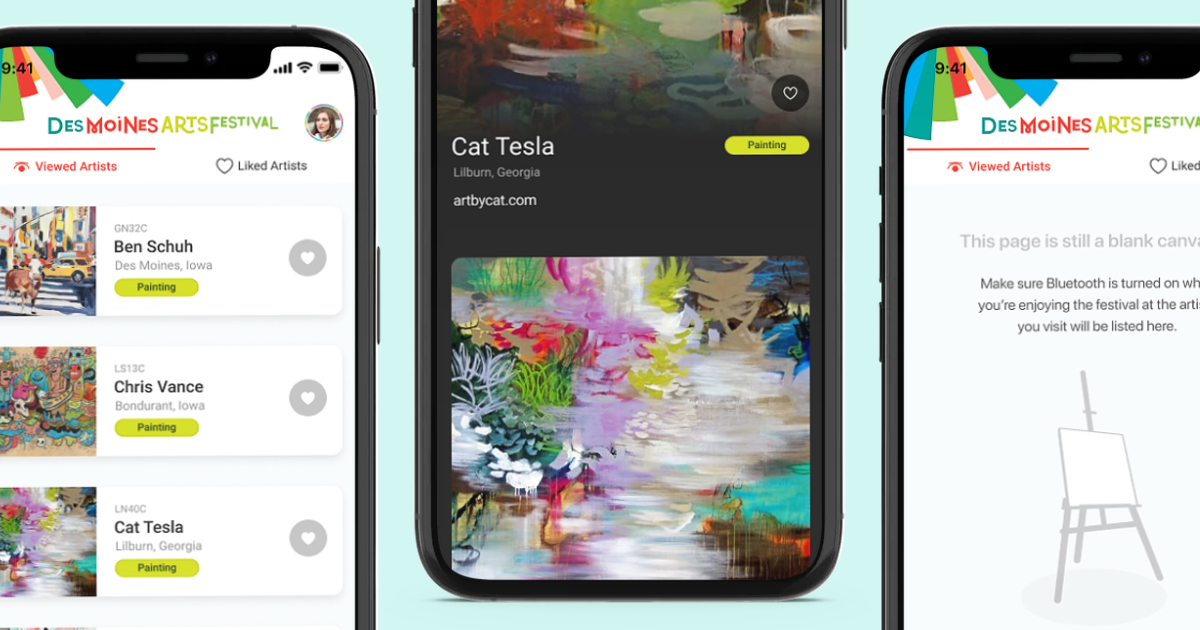Arts Festival Mobile App Concept | Ryan Young - UX Design in Des Moines, Iowa